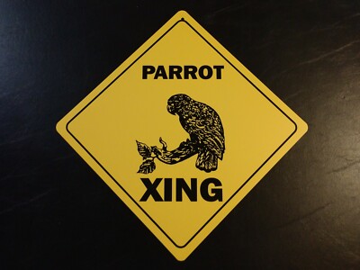 Parrot Large 16 inches point to point Yellow Crossing Sign | eBay