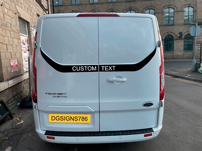 For Ford Transit Custom text Rear Door Decals Stripes Graphics Decals ...