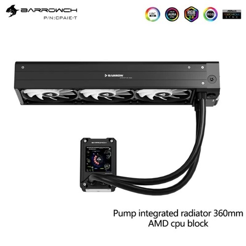 Barrowch Water Cooling Kit 240/360mm Radiator Pump Combo+CPU Block For ...