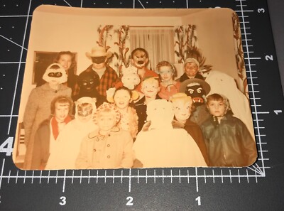 1950s HALLOWEEN Mask COSTUME Disney PETER PAN Ghost Vintage COLOR ...