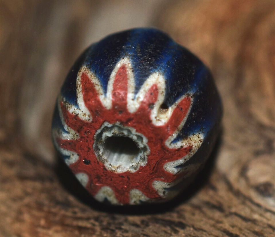 Antique Venetian Seven Layer Chevron Drawn Cane Bead, African Trade ...