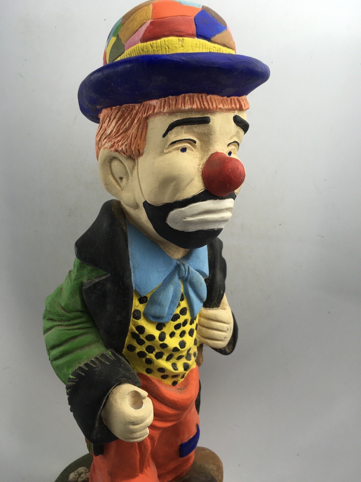 Vintage 1975 Continental Studios Hobo Clown Statue 17" Chalkware | eBay
