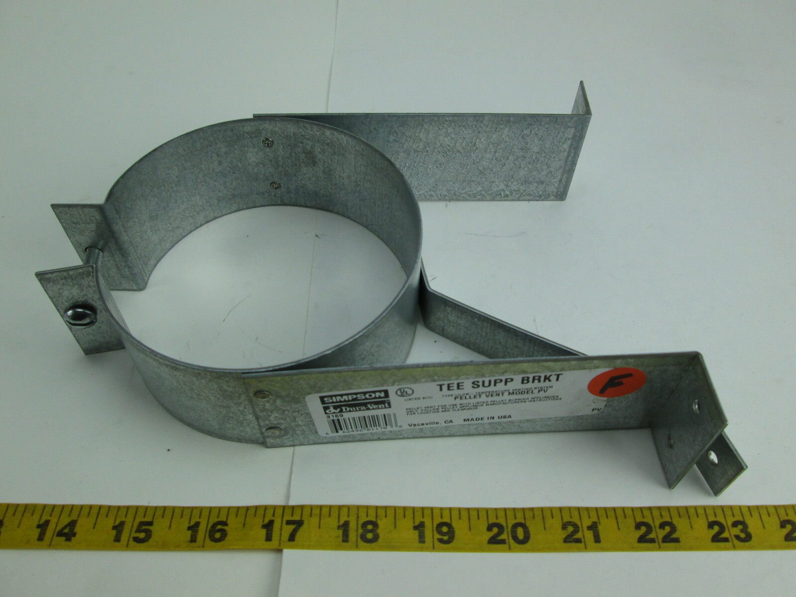Simpson Dura-Vent Tee Support Bracket 3169 Pellet Vent Model PV SKU F ...