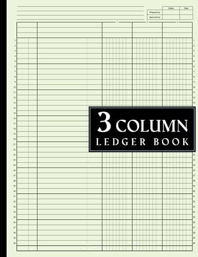 3 Column Ledger Book: Large Accounting Ledger for Bookkeeping ...