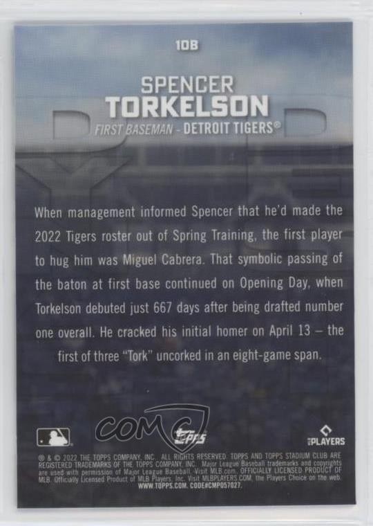 2022 Stadium Club Chrome Dynasty and Destiny Spencer Torkelson Rookie RC 8p7 | eBay