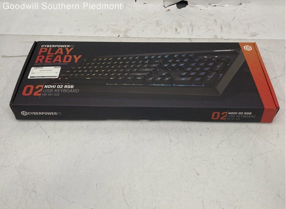 CyberPowerPC KB-161-104 NOHI 02 RGB USB Wired Gaming Keyboard - Open ...