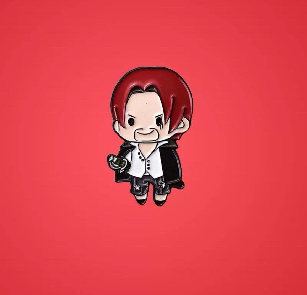 One Piece Metal Badge – Red-Haired Shanks Enamel Pin Anime Collectible ...