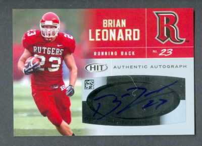 Brian Leonard 2007 Sage Hit Auto Card A46 Rutgers | eBay