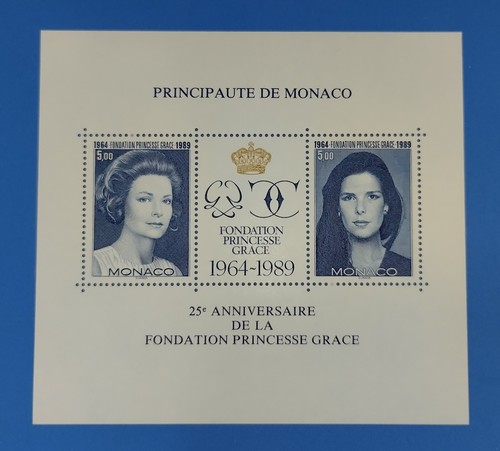 Monaco 1989 Princess Grace Foundation souvenir sheet unused OG MNH | eBay
