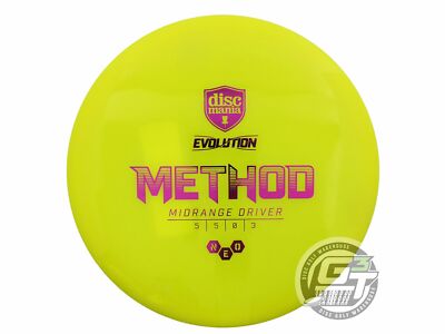 NEW Discmania Evolution Neo Method 171g Yellow Pink Foil A Midrange Golf Disc | eBay