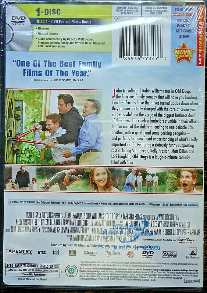 Old Dogs (Disney, DVD, 2010) Brand New and Factory Sealed 786936773477 ...