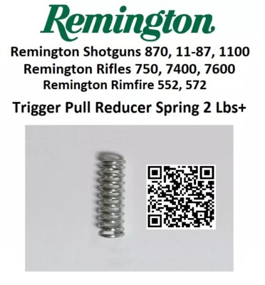 Remington Trigger Pull Reducer Spring, Shotguns & Rifles 870, 750, 552, 572 | eBay