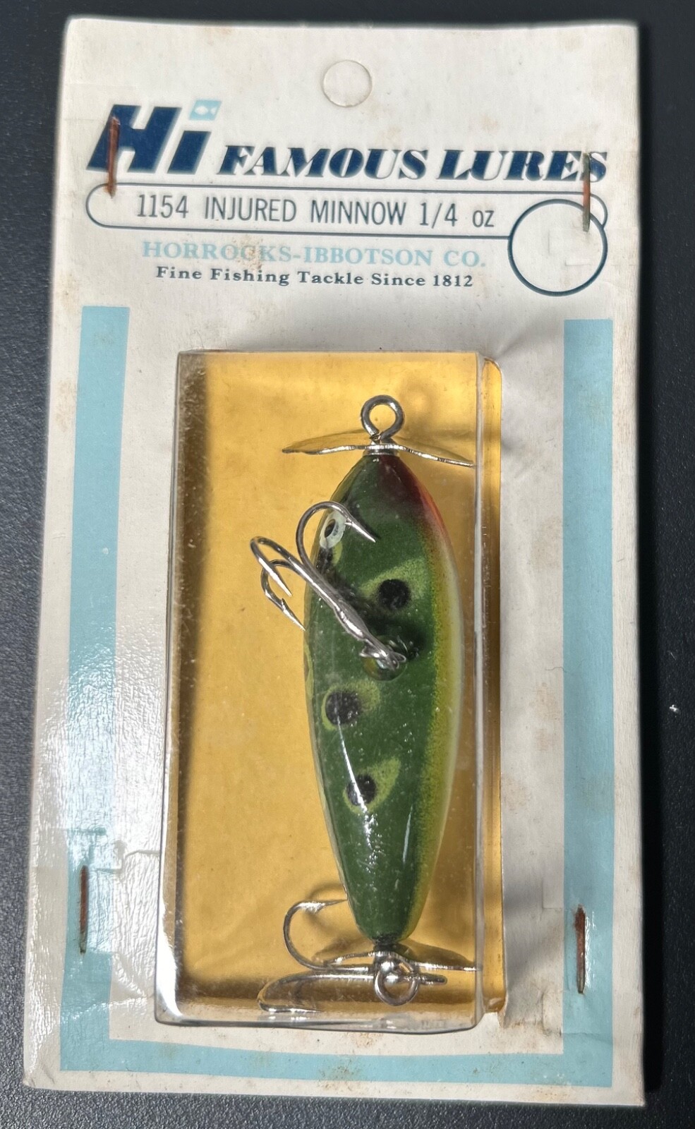 Horrocks-Ibbotson 1154 INJURED MINNOW 1/4 oz Hi FAMOUS LURES-Green-MADE ...