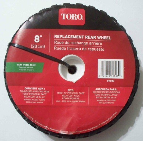 Toro 59503 Rear Mower Wheel - 8" For Use on 22" Personal Pace Models ...