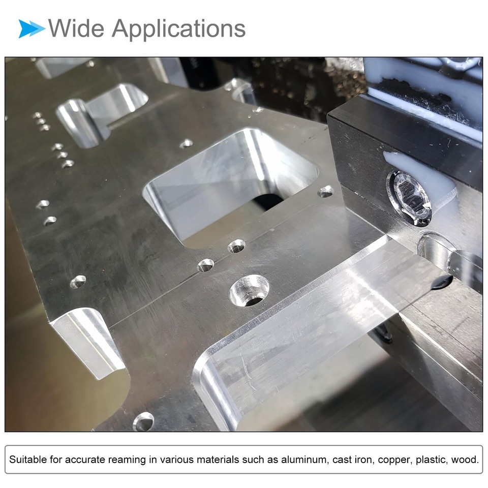 Hand Reamer 11mm Cutting Diameter 6 Flutes H8 Alloy Steel Straight ...