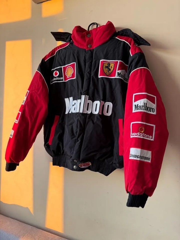 Vintage Ferrari Marlboro Embroidery Racing Jacket with free (Balaclava ...