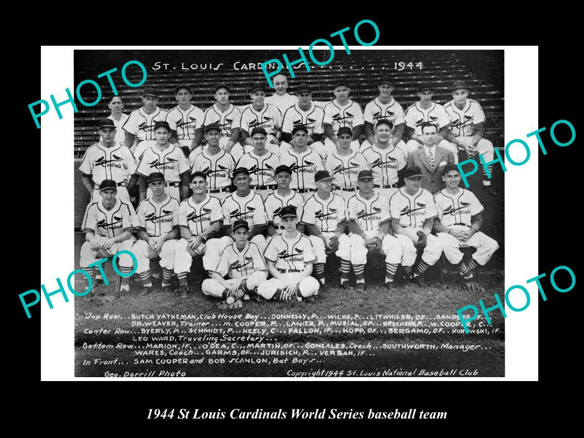 OLD 8x6 HISTORIC PHOTO ST LOUIS CARDINALS 1944 BASEBALL WORLD SERIES ...