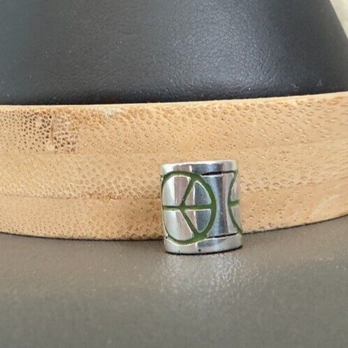 Brighton PEACE SIGN Green Silver Slide Charm | eBay