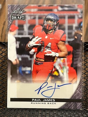 PAUL JAMES 2016 LEAF DRAFT ROOKIE RUTGERS SCARLET KNIGHTS AUTOGRAPH ...