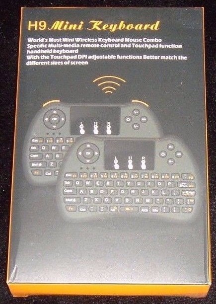 H9 Mini Handheld Wireless Keyboard Air Mouse Combo Remote Control Black ...