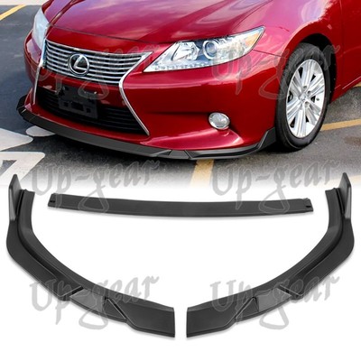 For 2013-2015 Lexus ES350 ES300h Unpainted Black Front Bumper Spoiler ...