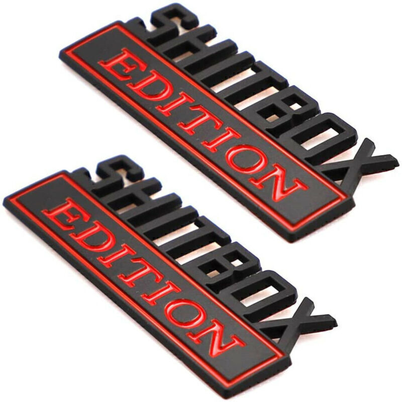 2Pcs 3D SHITBOX EDITION Emblem Decal Badge Stickers For Universal Car ...