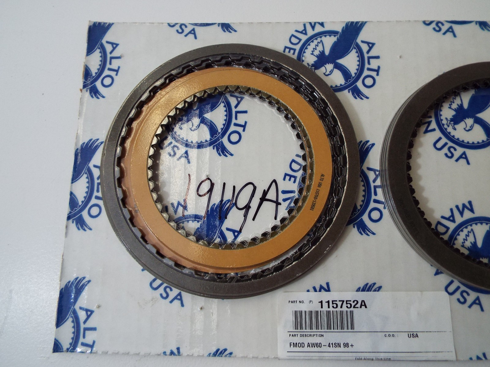 . 115752a aw60-41sn Transmission Friction Clutch Clutches aw60 Kit 1998 ...