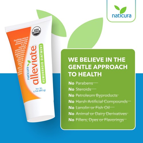 Alleviate Hemorrhoid Treatment Ointment - 100% Natural Fast-Acting ...