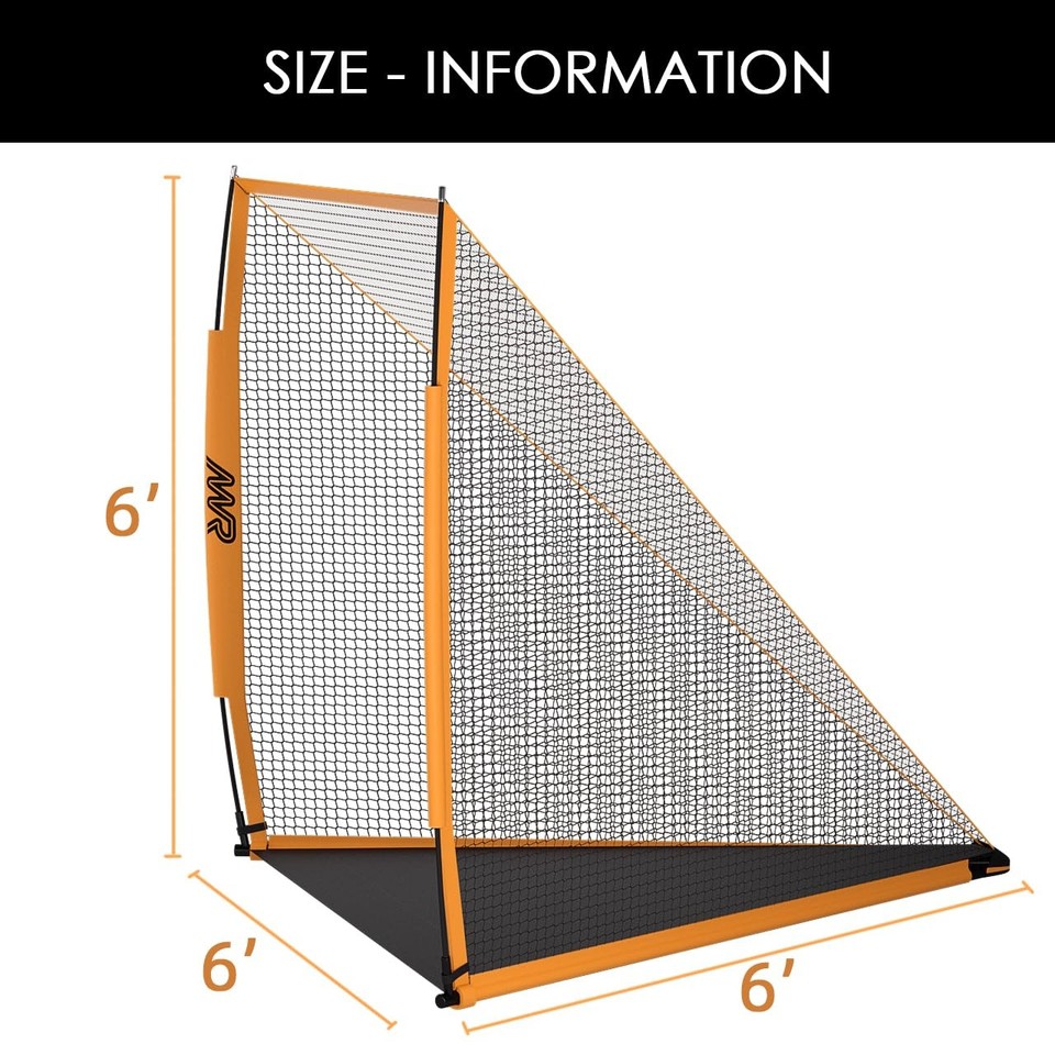 Portable Lacrosse Goal w/Ball Return System, 6’x6’ Lacrosse Net for ...