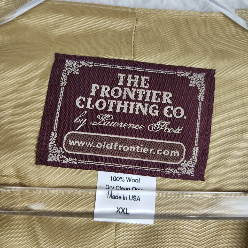 The Frontier Clothing Co Waist Coat Wool Herringbone Chevron 2XL Made ...