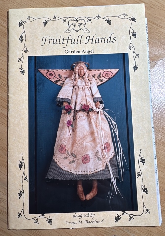 1998 Fruitful Hands 18” “Garden Angel” Stained Folk Doll Pattern | eBay