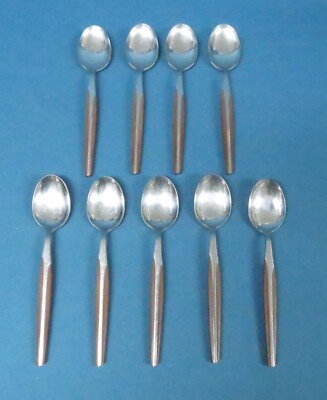 9 Pieces Mid Century ELDAN BROWN Stainless Japan Tea Spoons 6 ½” | eBay