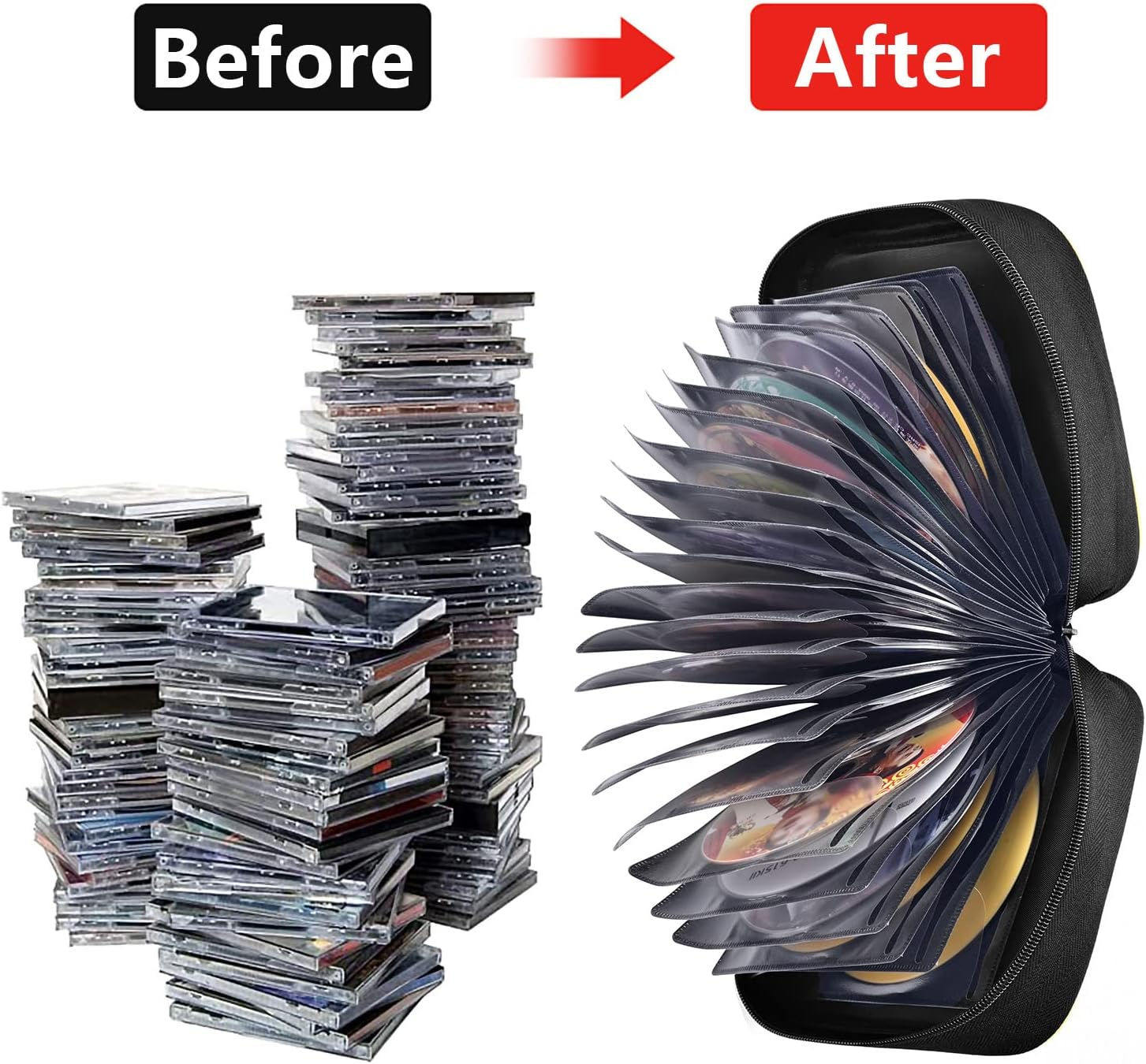 UENTIP CD Case,48 Capacity Nylon CD /DVD CD Case for Car,CD Holder,CD ...