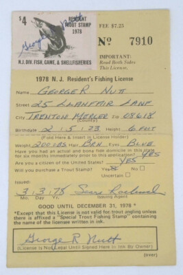 Licenses - Jersey Resident Fishing License