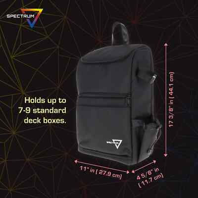 Black BCW Spectrum TCG Backpack Holds 7–9 Deck Cases or Boxes + Playmat ...