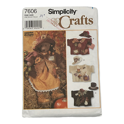 Simplicity Crafts Sewing Pattern 7606 31" Bear Appliqued Dress Jacket ...