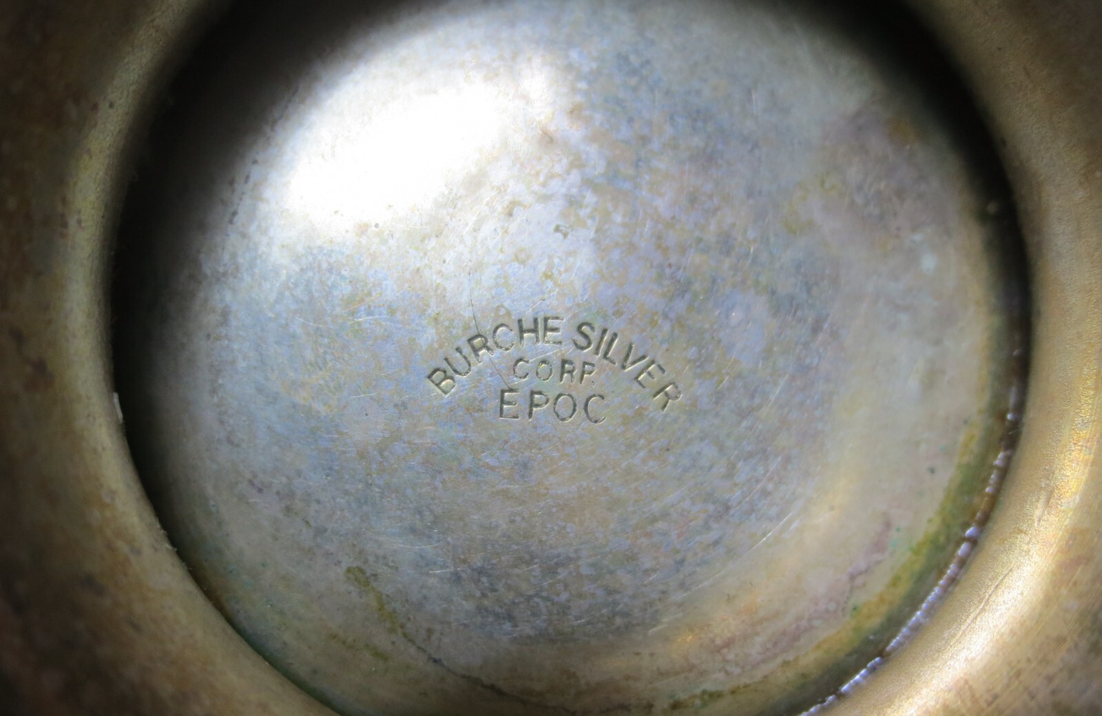 BEST PRICE! VINTAGE! "BURCHE SILVER CORP", 7" SILVER PLATED BOWL w ...