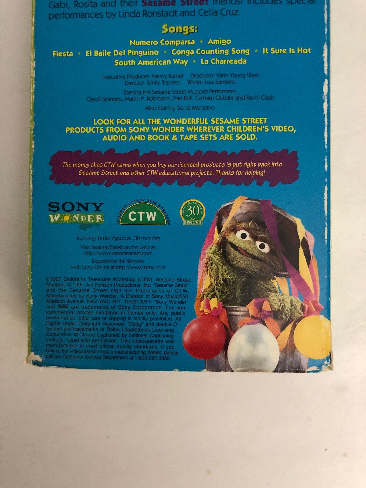 Sesame Street Fiesta!(VHS 1997)TESTED RARE VINTAGE COLLECTIBLE SHIPS N ...