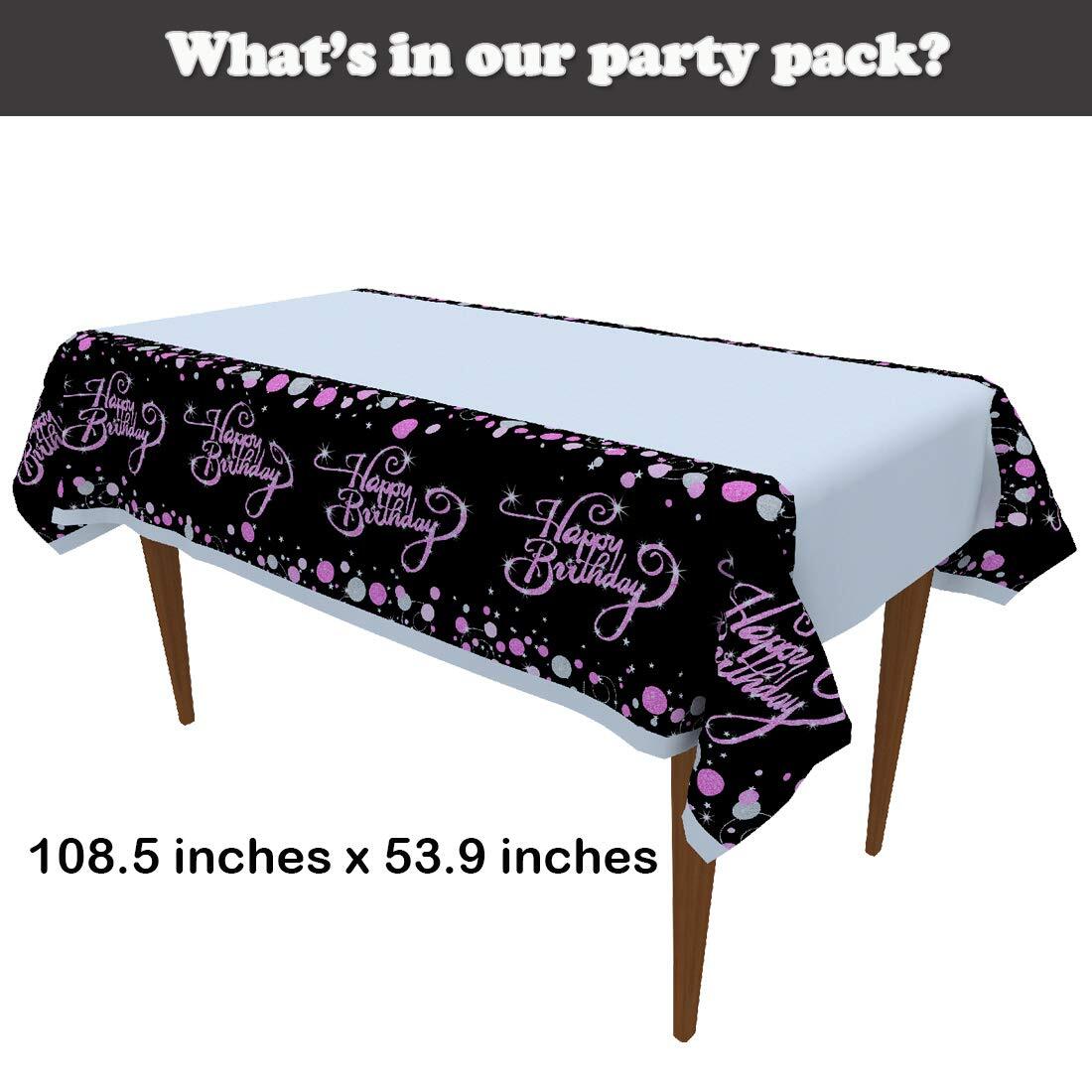 40th Birthday Party Supplies Set Serves 16 Guests(114 Pieces) for Women ...