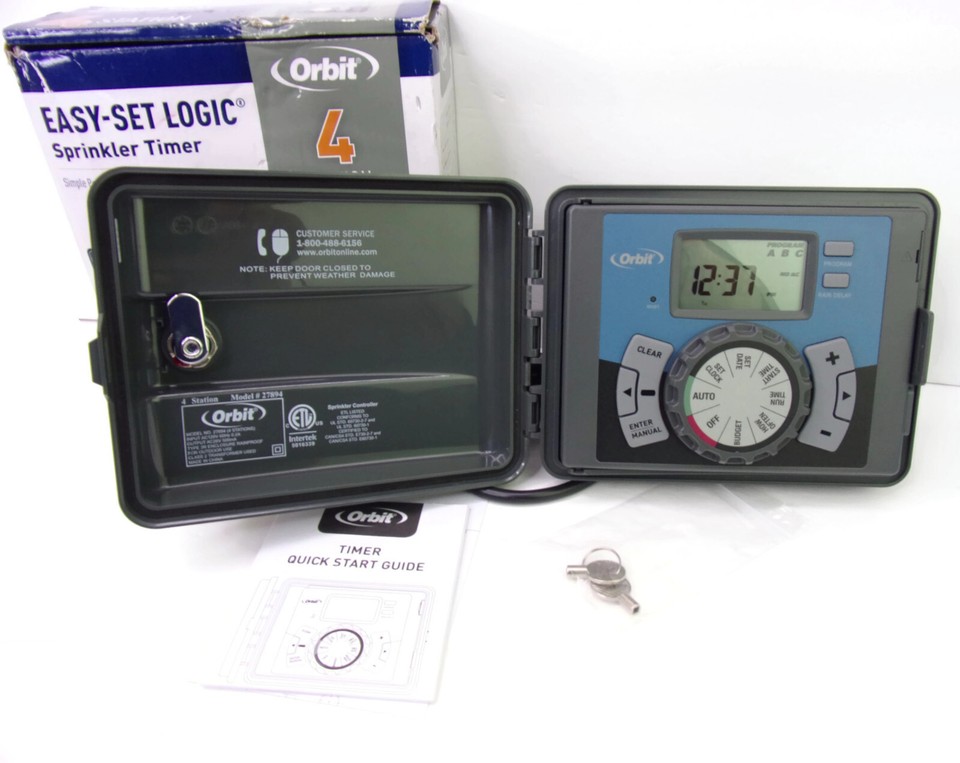 Orbit 27894 Easy Set Logic 4 Station Sprinkler Timer ~ New In Box ~ | eBay