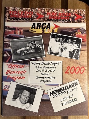2000 ARCA Auto Race Program, Toledo Speedway, Rollie Beale Cover | eBay