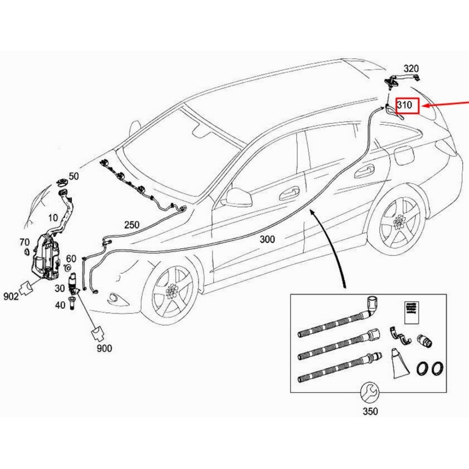 2468601492 Hose Line for MB W246 | eBay