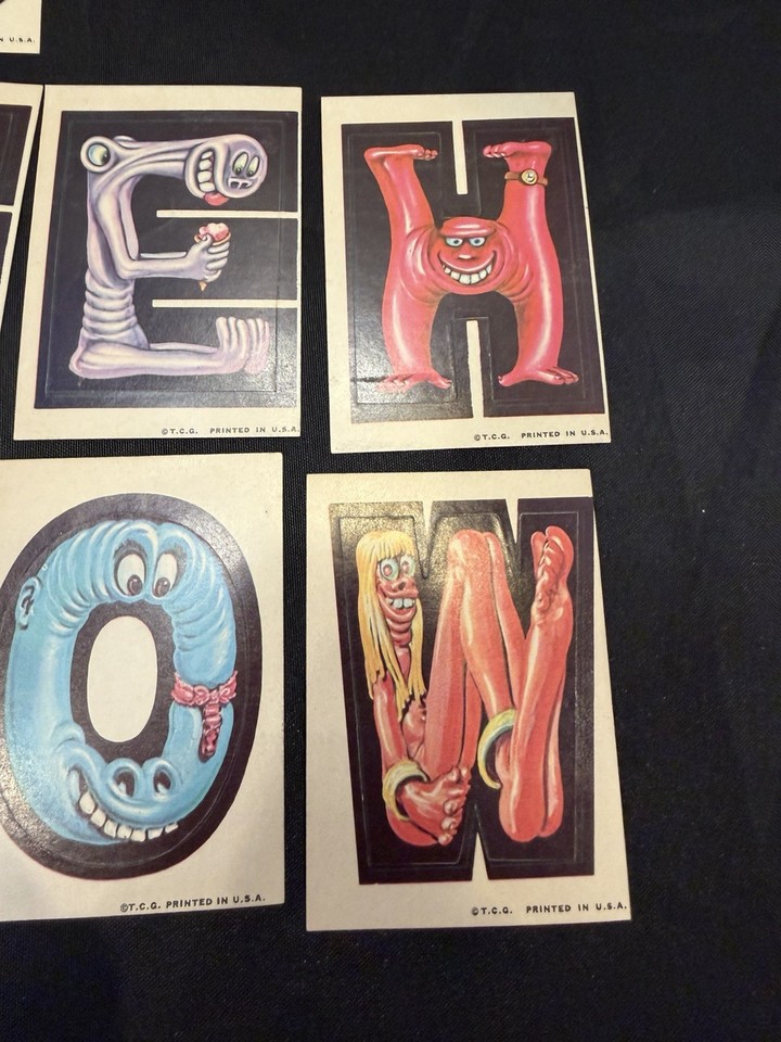 11 Vintage 1967 Topps Nutty Initials Sticker Letters | eBay