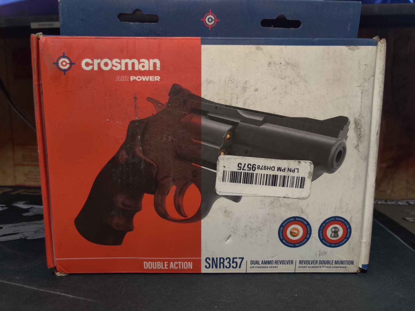 Crosman CO2 Double Action Full Metal Revolver Air Pistol BB & Pellet ...