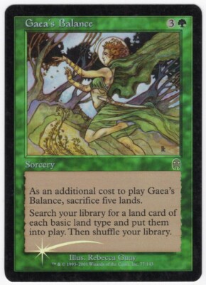 Gaea's Balance 2001 Apocalypse FOIL Green Uncommon Sorcery MTG NM AZ1 ...