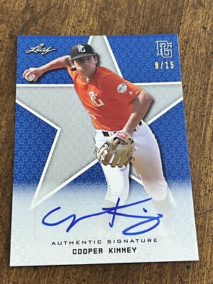 COOPER KINNEY 2020 LEAF PERFECT GAME AUTOGRAPH #8/15 Tampa Rays Draft ...