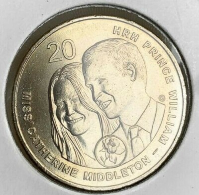 2011 AUSTRALIAN 20 CENT COIN -ROYAL WEDDING PRINCE WILLIAM&CATHERINE ...