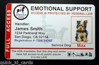 Holographic Emotional Support Animal ID Card Service Dog ID Badge 8 ESA ...
