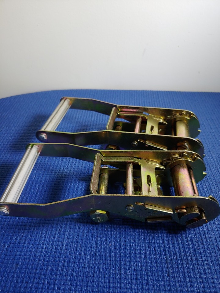 2 Pack 2" Long Handle Ratchet Buckle for Tow Truck Tow Dolly Trailer ...