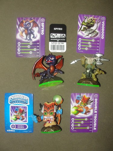 Skylanders Spyro's Adventure Lot VOODOOD SPYRO DOUBLE TROUBLE Character ...